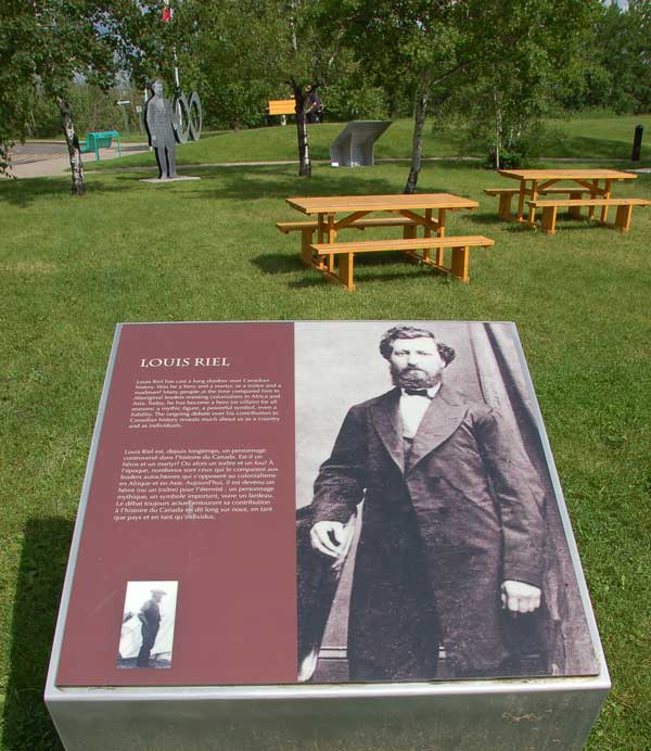 Louis Riel display at Batoche National Historic Site